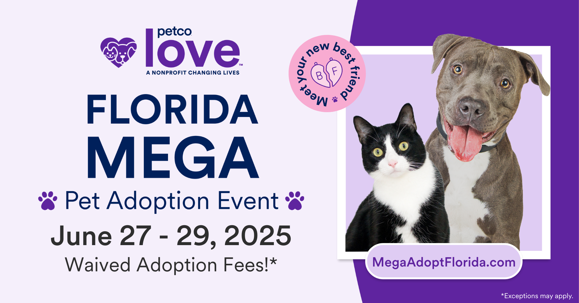 Petco Love Florida MEGA Pet Adoption Event | Patty Baker Humane Society ...
